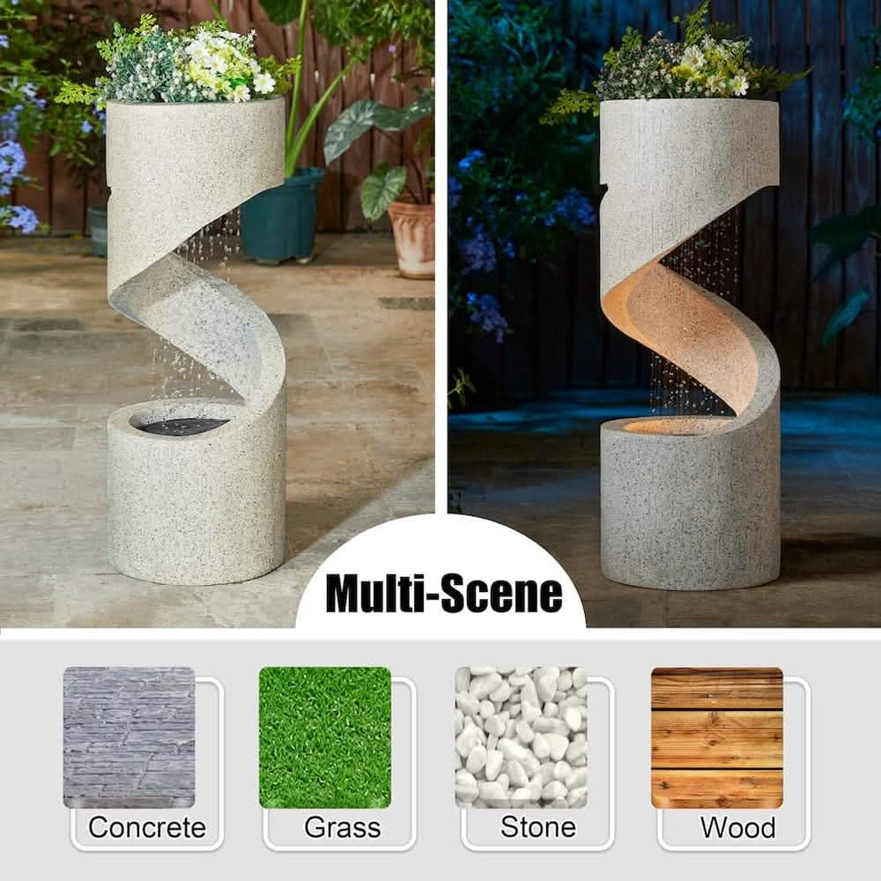 Regen Rain Garden Water Feature - Spiral Design 80cm — Fountainland