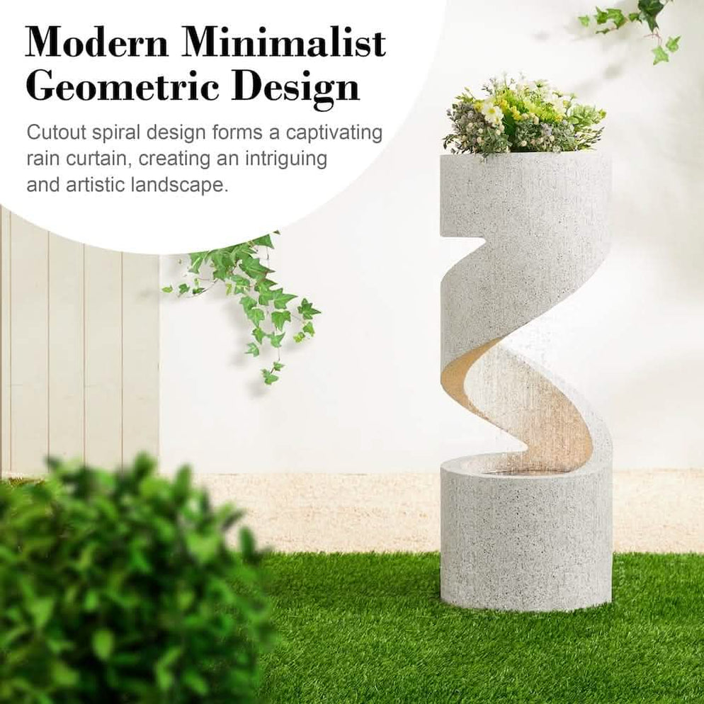 Regen Rain Garden Water Feature - Spiral Design 80cm — Fountainland