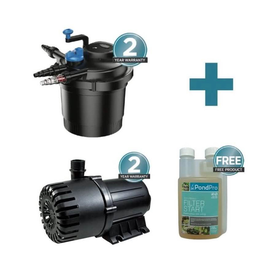 Reefe Filter & Waterfall Pump w/ Multistage Pressure Filter Combo ...