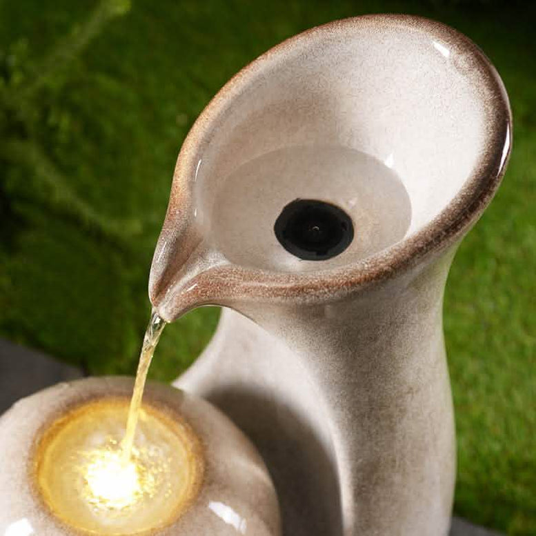 Mirage Falls Water Feature Ceramic - Exclusive Design — Fountainland