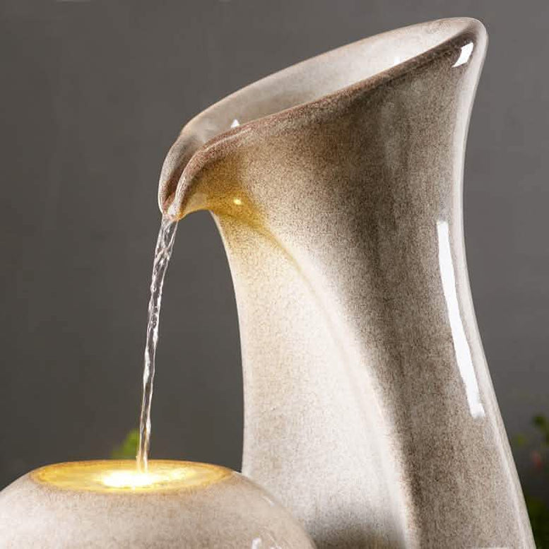 Mirage Falls Water Feature Ceramic - Exclusive Design — Fountainland