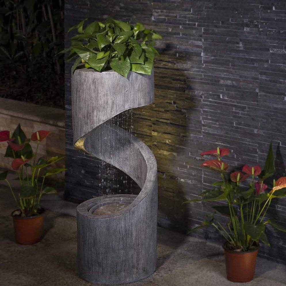 Regen Rain Garden Water Feature - Spiral Design 80cm — Fountainland