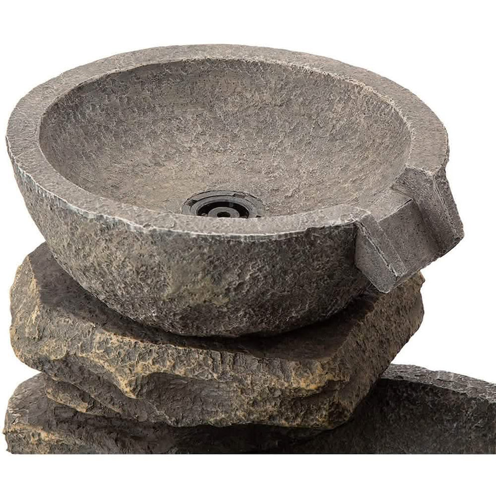 Laguna 4-Tier Rock Water Feature - Captivating Design - 80cm — Fountainland